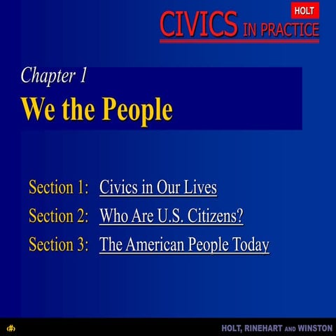 Civics ch.1 we the people | PPT