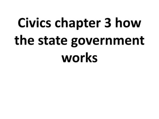 HOW THE STATE GOVERNMENT WORKS, for grade 7 | PPT