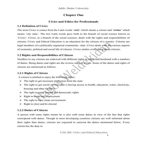 Civics And Ethical Education Cv Et 201 Pdf
