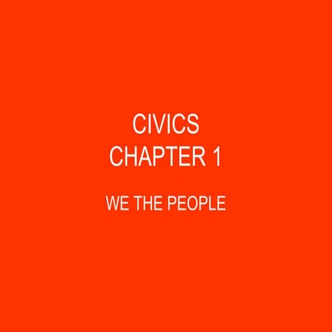 Civics chapter 1 | PPT
