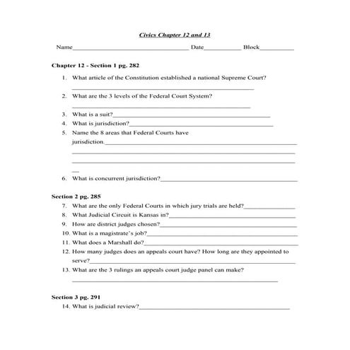 Civics chapter 12 and 13 | DOC