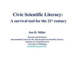 The importance of scientific literacy | PPT
