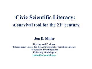 The importance of scientific literacy | PPT