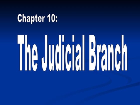 The Judicial Branch | PPT