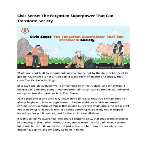 Civic sense | PPTX