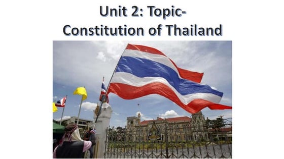 Politics of Thailand | PPTX