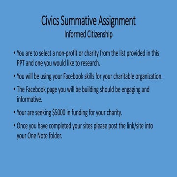 Civics summative project | PPTX