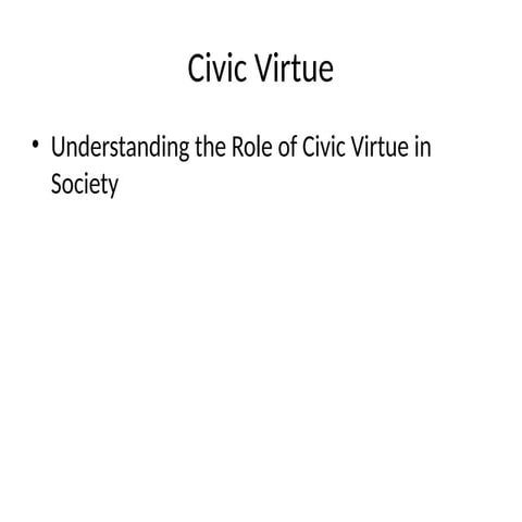 Civic virtue abot as a professional power pont | PPTX