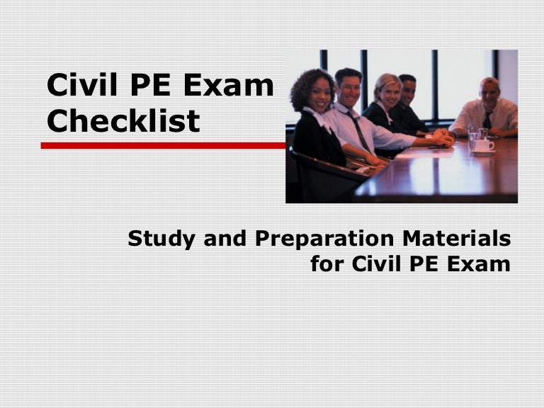 Civil Engineering PE Exam Civil Engineering PE Exam