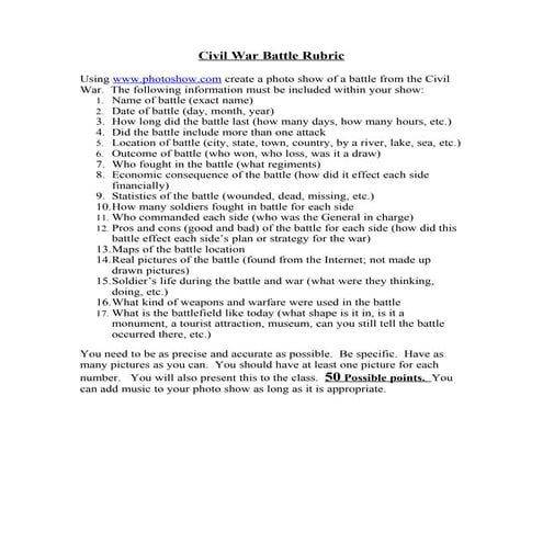 Civil war webquest powerpoint | PPTX