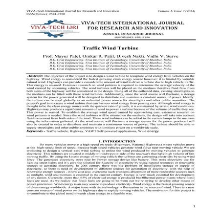 Traffic Wind Turbine,Traffic Wind Turbine | PDF