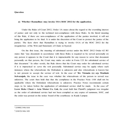 Civil assignment | DOCX