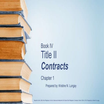 Civil code of the philippines.book iv.title ii.contracts.art.1305 1308 ...