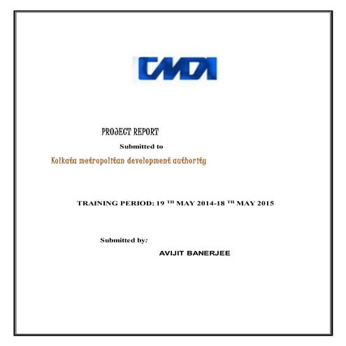 Civil construction project report at kmda | DOCX