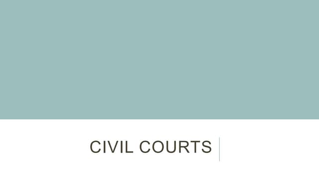 Scottish Civil Court | PPT