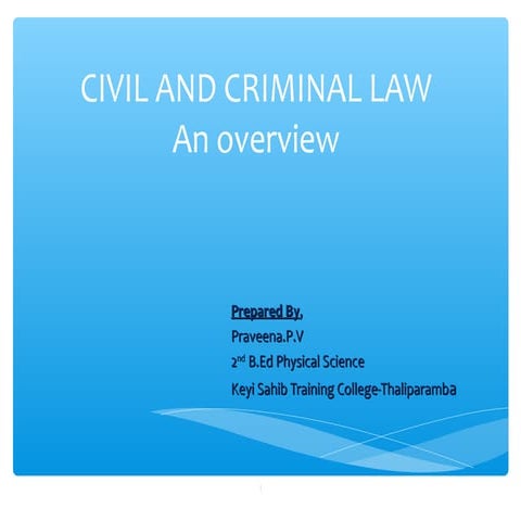 Civil& criminal law | PPT