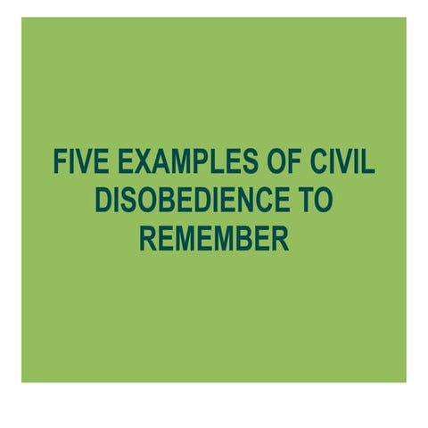 Civil disobedience | PPT