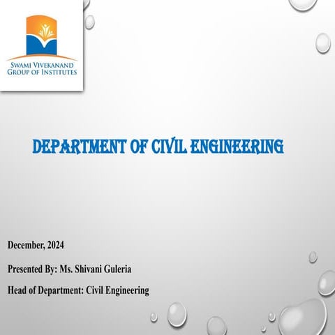 Civil Engineering Departmental presentation | PPTX