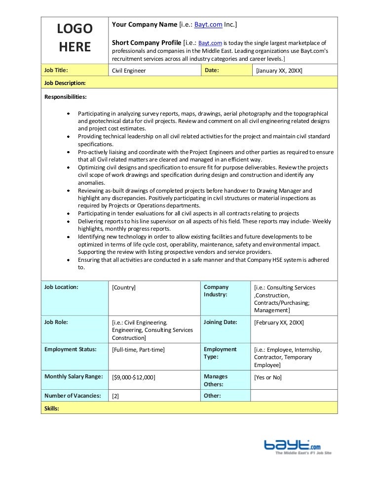 Civil Engineer Job Description Template By Bayt civil-engineer-job-description-template-by-bayt