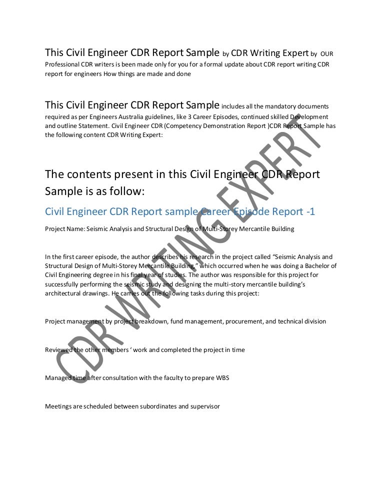 Civil Engineer CDR REPORT SAMPLE civil-engineer-cdr-report-sample