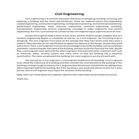 Civil engineering | DOCX | Civil Engineering Industry | Industries