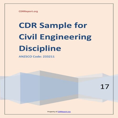 Civil Engineering CDR Sample (ANZSCO Code: 233211) | PDF