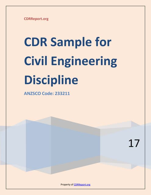 Cdr sample for Engineers | PPT