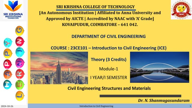 basics of civil engineering | PPTX