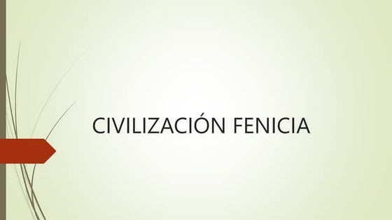 CULTURA FENICIA PRIMERA PARTE | PPT