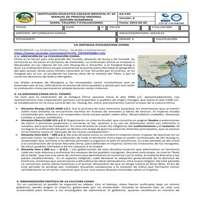 Civilizacion china - edad antigua | PDF