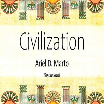 The 7 characteristics of a civilization | PPT