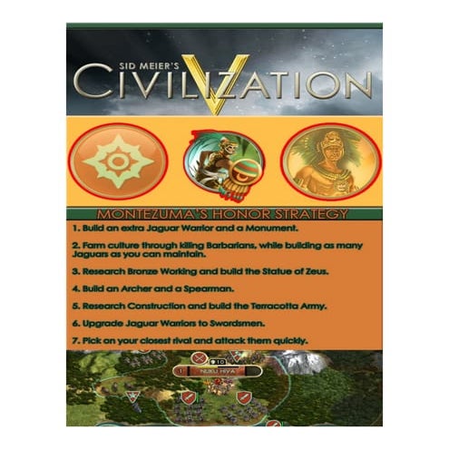 Civilization 5-honor-guide-montezuma-aztec | PDF