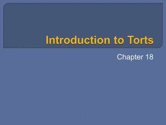 Lecture 10 law of tort | PPT | Injuries | Diseases and Conditions