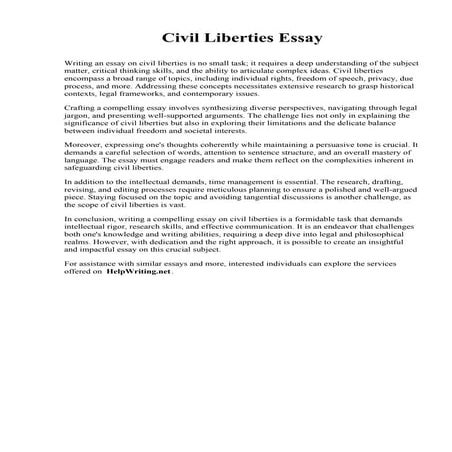 Civil Liberties Essay | PDF