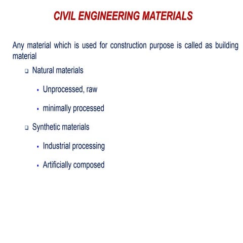 Civil material industries | PPT