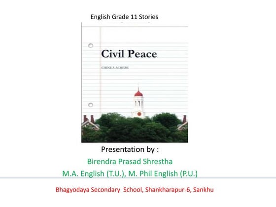 Civil peace by chinua achebe | PPTX | Crime & Harmful Acts to ...