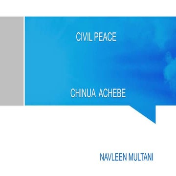 Civil Peace Chinua Achebe | PPTX