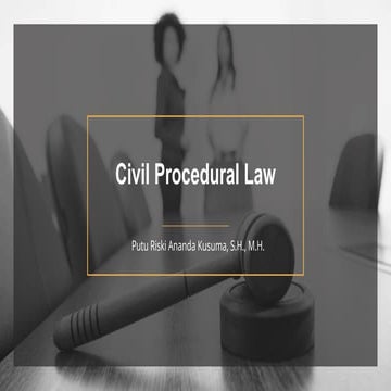 Civil Procedural Law.pptx | Legal Services Industry | Industries