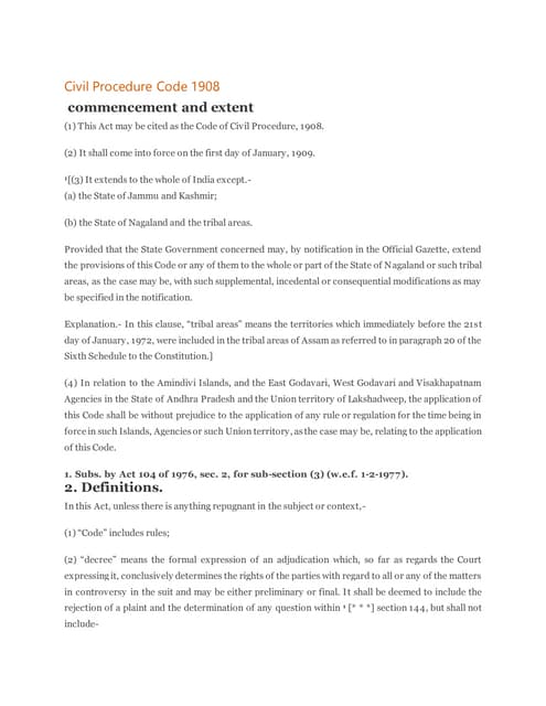 Code of civil procedure 1908 reference, review, revision | PDF | Legal Services Industry ...