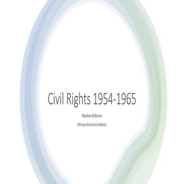Civil Rights 1954-1965 powerpoint politics and sociology | PPTX