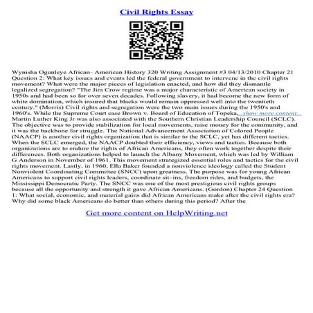 Civil Rights Essay Topics | PDF | Politics