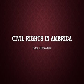 Civil rights in america | PPT