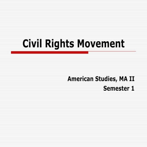 Civil rights movement 1 | PPT