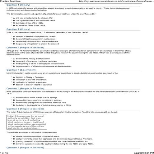 Civil Rights Questions | PDF