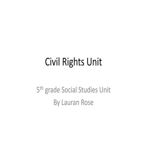 Civil rights unit | PPT