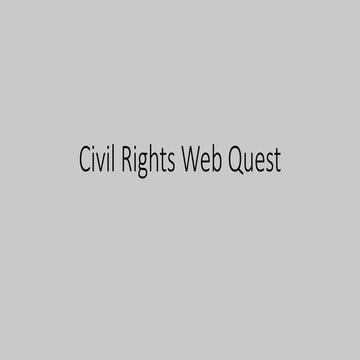 Civil rights web quest | PPTX