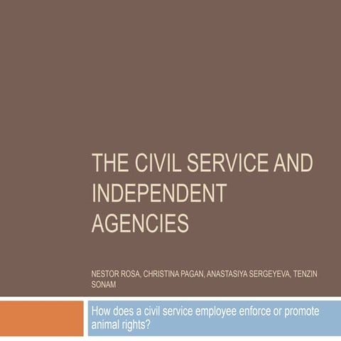 Civil service and independent agencies | PPTX