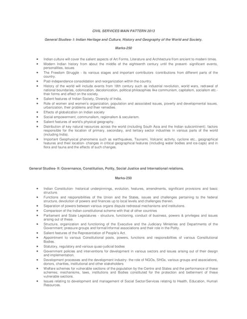 GS PAPER SYLLABUS (UPSC CSE) IAS, IFS, IPS | PPT