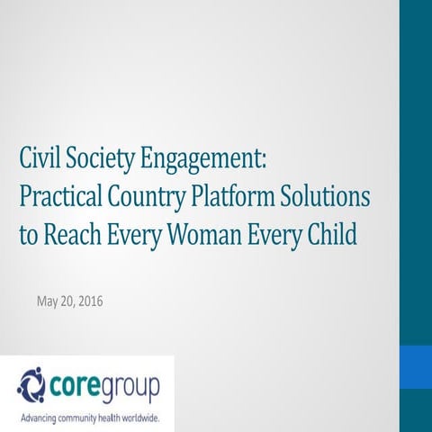 CORE Group: Civil Society Engagement Practical Country Platform ...