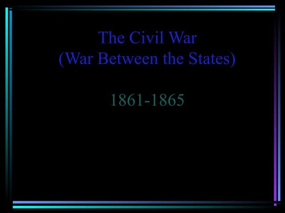 Amercian civil war | PPT